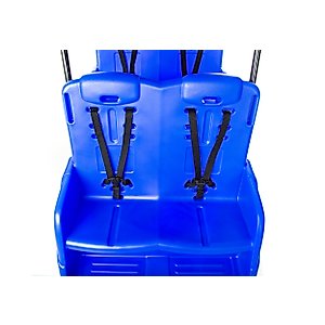 Gaggle by Foundations 4 Seat Buggy Stroller | 4-Seat Quad Stroller with 5-Point Harness for Added Safety | Multi-Child Stroller with Soft Stop Brake | Fits Through Standard Doorways | Blue