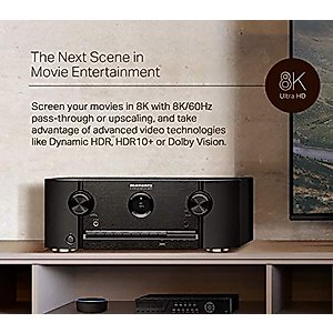 Marantz 8K UHD AVR SR5015 - 7.2 Ch (2020 Model) - Dolby Virtual Height Elevation with Built-in HEOS and Alexa Compatibility - Bluetooth Streaming & Home Automation