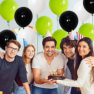 Lime Green Black Balloon Garland Kit - Lime Green Black Balloons White Balloons Video Gaming Birthday Party for Soccer Gamer Birthday Baby Shower Graduation Wedding Halloween Party Decorations