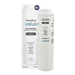 Everydrop Value by Whirlpool Ice and Water Refrigerator Filter 4, EVFILTER4, Single-Pack