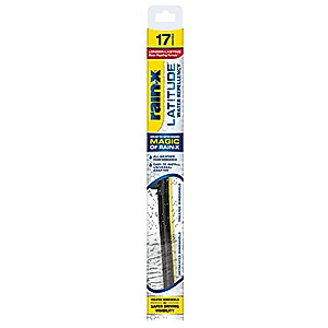 Rain-X 5079283-2 Latitude 2-In-1 Water Repellent Wiper Blades, 17 Inch Windshield Wipers (Pack Of 1), Automotive Replacement Blades With Patented Repellency Formula