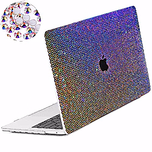 Teazgopx Bling Rhinestone MacBook Pro 14 inch Case A2779 M2 Pro / M2 Max chip & A2442 M1 Pro / M1 Max chip (2023/2021),Glitter Sparkle Diamond Fashion Luxury Shiny Crystal Hard Shell for Women Girls