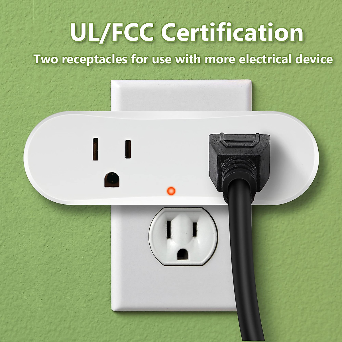 Temperature Controlled Outlet, Auto On 32°F/Off 50°F Thermostatically Controlled Outlet Switch, Thermostat Outlet Plug for Heater, Freeze Control Thermostat Outlet Cube for Cold Weather Farm Deicer