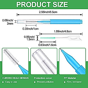 Zopeal 250 Pcs Interdental Brush for Braces Disposable Floss for Braces Dental Brush Floss Picks Dental Tooth Flossing Head Oral Hygiene Flosser Toothpick Soft Cleaning Tool (Stylish Color)
