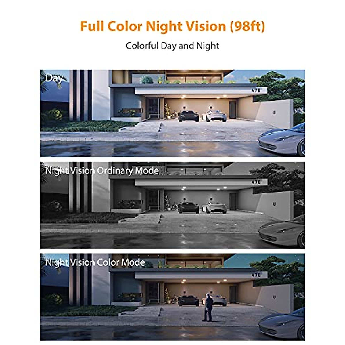 Imou Security Camera Outdoor Color Night Vision with Spotlight & Siren, 2.4G WiFi Camera IP67 for Home Security, 1080P with Human Detection, 2-Way Audio, Ethernet Port and SD Card Slot, Bullet 2