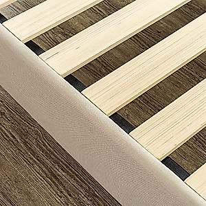 ZINUS Misty Upholstered Platform Bed Frame, Mattress Foundation, Wood Slat Support, No Box Spring Needed, Easy Assembly, Taupe, Full