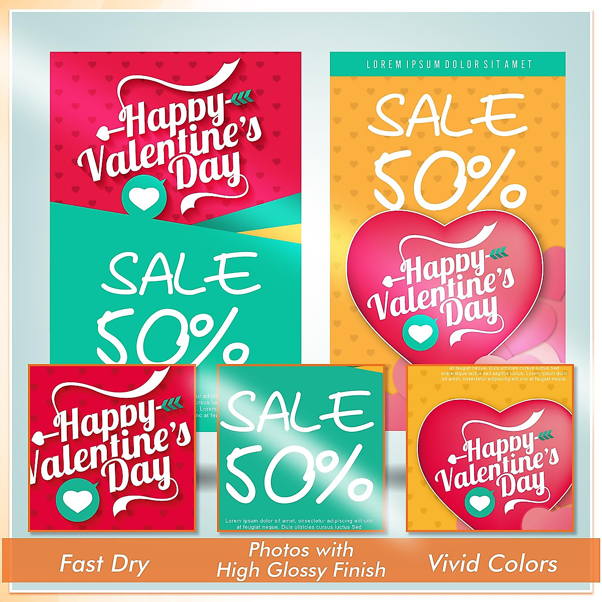 Koala Glossy Thin Inkjet Paper 8.5x11 Inches 100 Sheets Compatible with Inkjet Printer Use DYE INK 115gsm