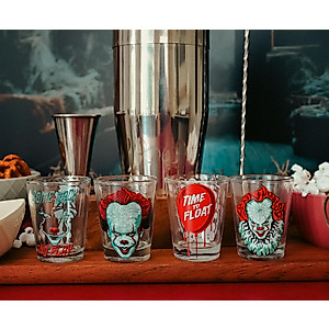 Silver Buffalo IT Shot Glass 4-Piece Drinkware Set, 1-5-Ounce, Red