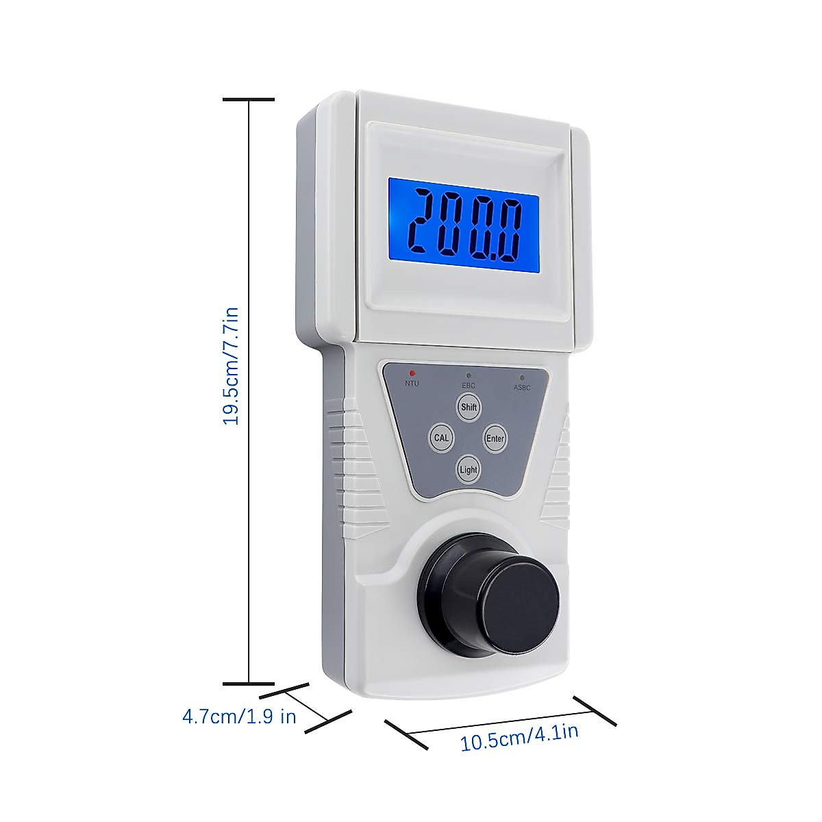 BriSunshine Lab Turbidity Meter, Handheld Portable Turbidimeter for Testing Turbidity of Liquids, Measuring Range 0-200 NTU, ISO 9001 Certification Compliant