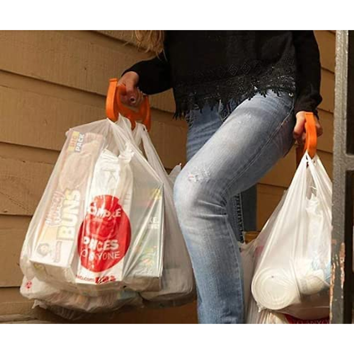 MAMMOTH GRIP Dry Cleaning Laundry Carrier (2-pack) Multi Purpose Handle/Holder Grocery Bags Shopping Bags Paint Cans 5-Gallon buckets Propane Tanks Durable Heavy Duty 100lbs per Grip - Made in the USA