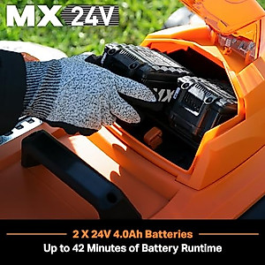 LawnMaster CLMF4817E 48V MAX* Brushless Mower with 2X24V MAX* 4.0Ah Battery and a Dual Charger