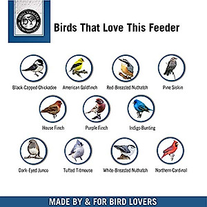 Droll Yankees Onyx Clever Clean and Fill Mixed Seed Bird Feeder, 18 Inches, 4 Ports, Black