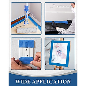 WeLiu Painters Tape 6 Rolls (990 Ft) Masking Tape, Blue Painter’s Tape for Home Office School, DIY Crafts, Labeling, Edge Finishing, 2 Inches x 55 Yards