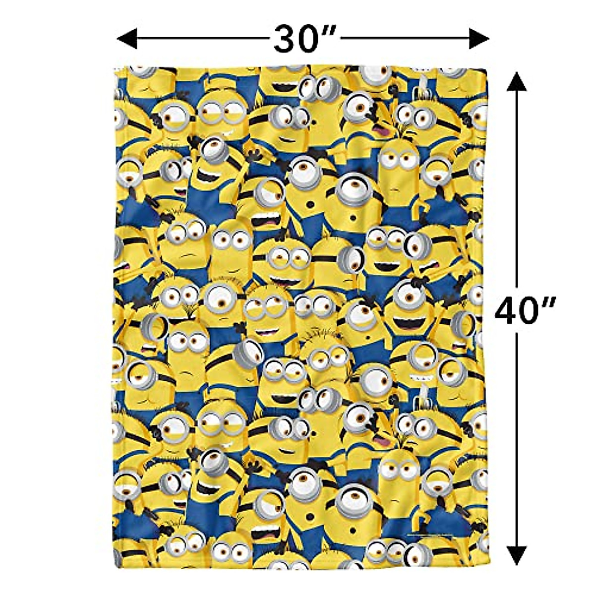 LOGOVISION Minions Blanket, 30"x40" Minion Group Fleece Blanket