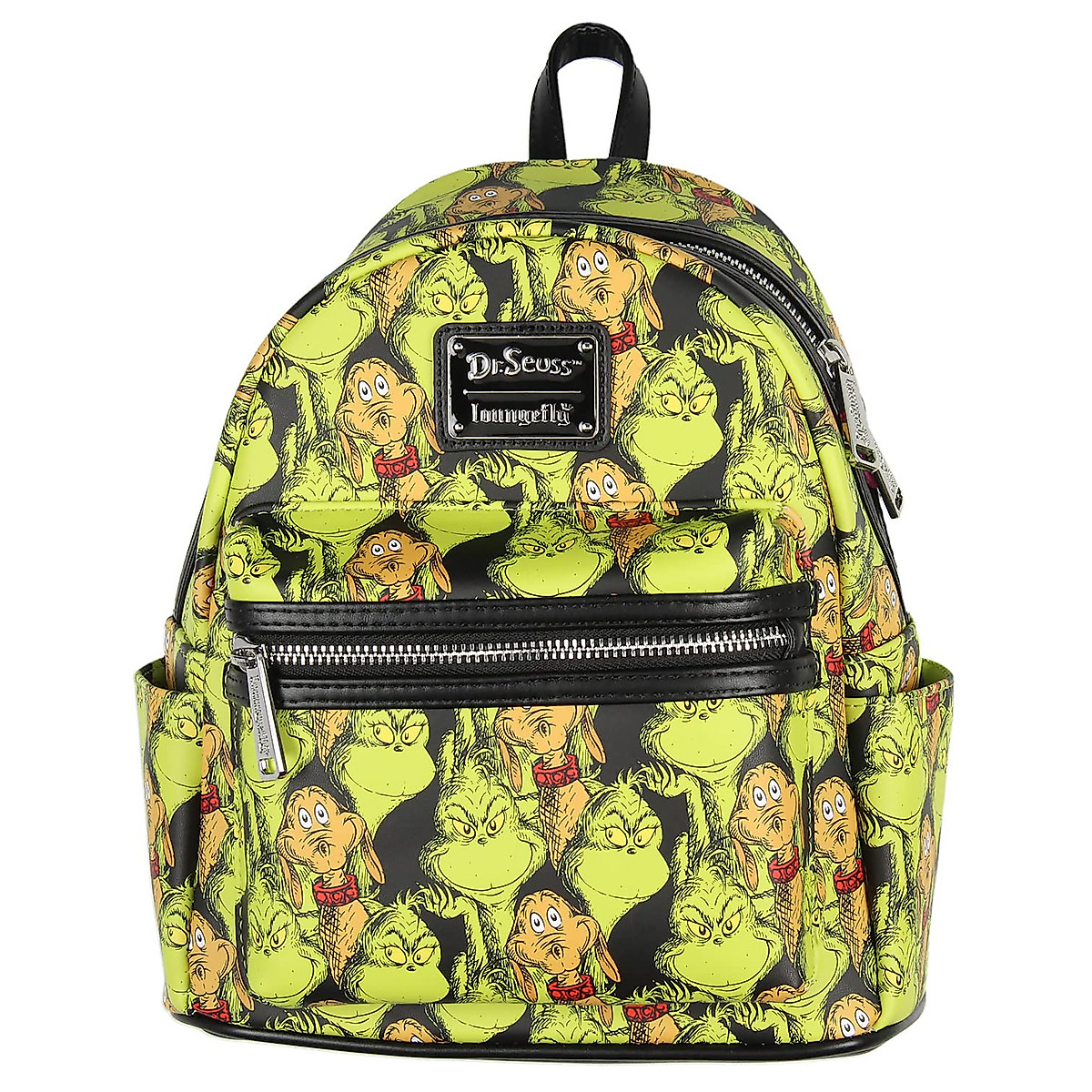 Dr. Seuss The Grinch and Max All-Over Print Faux Leather Mini Backpack