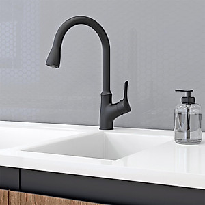 Belanger FUS78CMB Single Handle Pull-Down Kitchen Faucet, Matte Black