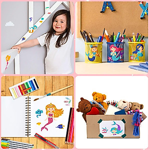 Zonon Mermaid Diamond Painting Kits Arts and Crafts for Kids 5D Diamond Painting Stickers for Kids Boys Girls Toddler Ages 4-6 6-8 8-12