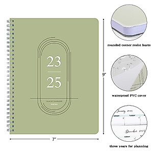 Calendar Planner 2023-2025,Simple Monthly Planner 7" x 9" PVC Cover Flexible Binding With Goals To Do List, Easily Organizes Your Tasks To Boost Productivity - Runs fromJuly 2023 - June 2025