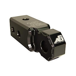 Agency 6 Recovery Shackle Block Assembly 2.5 INCH Double Hole, Black - Hitch Receiver Block - Proudly Made in The USA