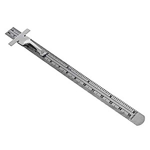 HELYZQ 6inche Stainless Steel Pocket Rule Handy Ruler with inch 1 32 mm Metric Graduations, Silver