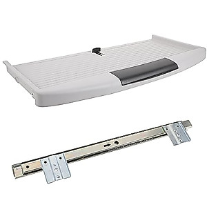 DOITOOL 1 Set Desk Tray Plastic Trays Office Desk Accessories Keyboard Tray Drawer Keyboard Slide Out Tray Keyboard Stand Keyboard Shelf Under Desk Sliding Bracket Computer Desk abs