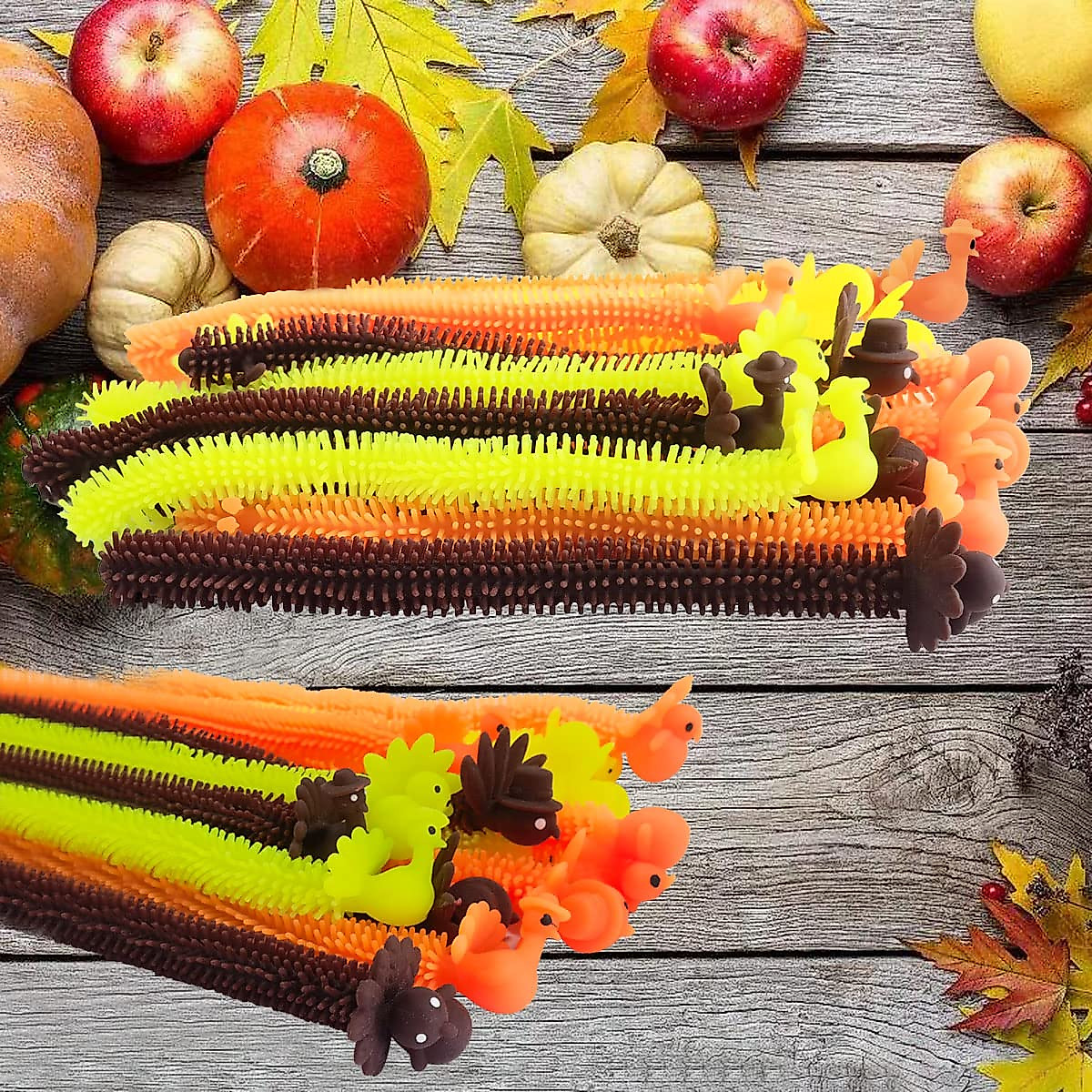 36 Pack Fall Decor Stretchy Strings Sensory Fidget Toys Pack,Autism Toys Great for Kids Treat Bags Gifts Stress Relief Party Favors,Thanksgiving Party Decorations (Thanks Giving)