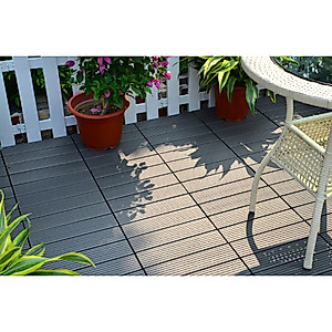 Courtyard Casual 119 Outdoor Deck Tiles, Gray, 9 Piece