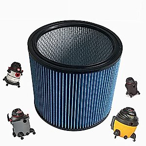 RenLin 90304 Replacement Cartridge vacuum filter 90304 90350 90333 Type U fits for Shop Vac Wet /Dry Vacuum cleaners—90304 1 pack (blue)