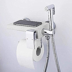 MINJING Faucet Bidet Faucets Bidet Toilet Faucet Bidet Shower Sprayer Multifunctional Bidet Toilet Water Taps for Bathroom Shelf Holder