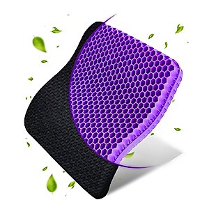 Gel Seat Cushion for Long Sitting – Breathable Honeycomb Design – Back Pain, Sciatica, Hip, Tailbone Pain Relief Cushion, Office Chair Cushion, Wheelchair Cushion, Car Seat Cushion, Chair Pads