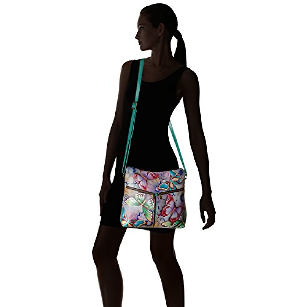 Anna by Anuschka womens 8202 Shoulder Handbag, Bpd-butterfly Paradise, One Size US