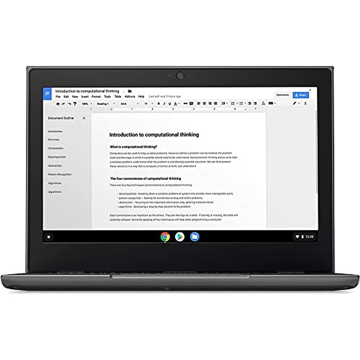 Lenovo 100e 2nd Gen 11.6" Rugged & Spill Resistant Laptop HD Chromebook Laptop, MT8173 CPU, 4GB LPDDR3 RAM, 32GB eMMC TLC SSD, 720P HD Camera, Black, Chrome OS (Renewed)