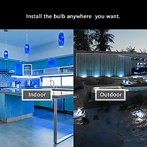 LOXYEE PAR38 Flood Blue Light Bulb,2 Pack-Dimmable,E26 Base Blue Flood Light Outoor(20W Replace to 200W),Blue Light Bulb Outdoor Porch,Colored Light,Spot Light,Halleween,Christmas Lighting