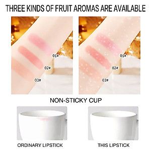 BINGBRUSH 3Pcs Color Changing Lipstick,Red Pink PH Mood Long Lasting Labiales Lip Care Moisturizer Lip Balm Korean Magic Lip Gloss Lip Tinted Stain Makeup Lipstick Set for Women