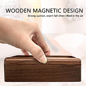 Musiin Luxury Walnut Wood Guitar Pick Holder - Sturdy Guitar Pick Storage Box Display Case Jewelry Box for Men Women Teens Adults - Ideal for Guitar Picks Accessories (Cuboid Style)