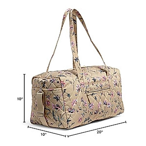 Vera Bradley Women's Performance Twill Medium Travel Duffle Bag, Strawflowers, One Size
