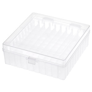 uxcell Centrifuge Tube Freezer Storage Box 100 Places Waterproof Polypropylene Lockable Cryogenic Holder Rack for 1.5/1.8/2ml Microcentrifuge Tubes Vials Samples, White
