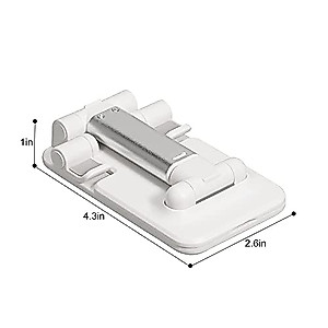 Olive OMNI Foldable Cell Phone Stand - Adjustable Phone Stand for Desk - Fully Foldable Desk Cell Phone Stands - Portable Desk Cell Phone Holder with Anti-Slip - Best Pocket Fit Desk - White