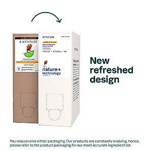 ATTITUDE Dishwashing Liquid, EWG Verified, Vegan Dish Soap, Plant Based, Naturally Derived Products, Citrus Zest, Bulk Refill, 135.3 Fl Oz