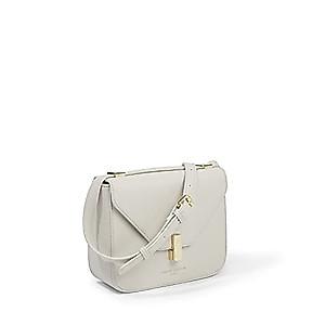 KATIE LOXTON Casey Womens Medium Vegan Leather Convertible Crossbody Top Handle Satchel Purse Off White