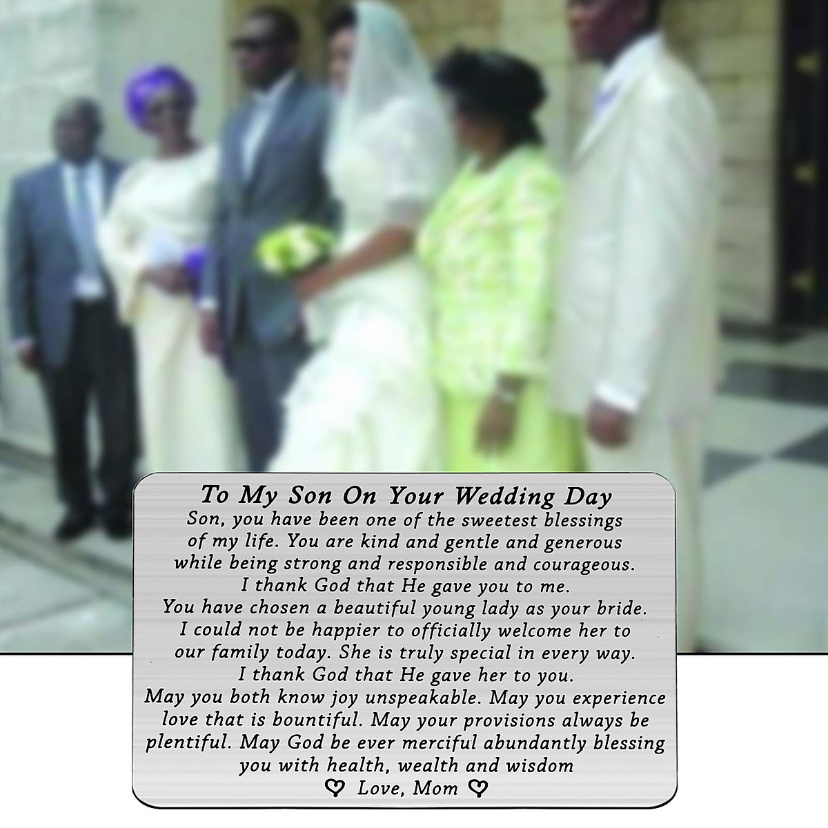 FOTAP Groom Wallet Cards To My Son on Your Wedding Day Wallet Card Wedding Gift Groom Gift From Parents (Son Wedding Wallet)