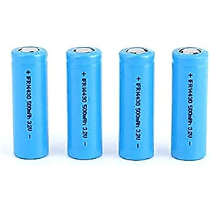 3.2V LiFePo4 14430 500mAh Rechargeable Solar Battery for Solar Panel Outdoor Garden Lights Tooth Brush Shaver Flashlight(4PCS)