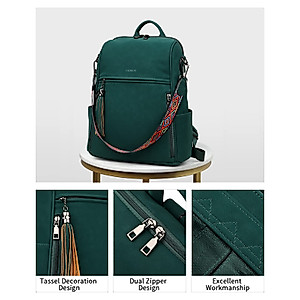 FADEON Leather Backpack Purse for Women Designer Ladies Shoulder Book Bag Fashion PU Convertible Travel Backpack Purses and Shoulder strap