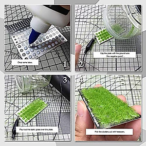 Model Static Grass Planting Template Sand Table of Three Specifications 1:35(5mm Holes)/1:43(3mm Holes)/1:72(2mm Holes) DIY Accessories Military Scenario Models Hobby Tool Accessory AJ0044