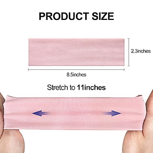 Bmobuo Headbands 6Pcs, Hair Bands for Women's Hair: Soft Cloth Fabric, Non-Slip, Yoga, Gym, White, Black, Beige, Pink, Khaki, Brown, Deep Brown Headbands