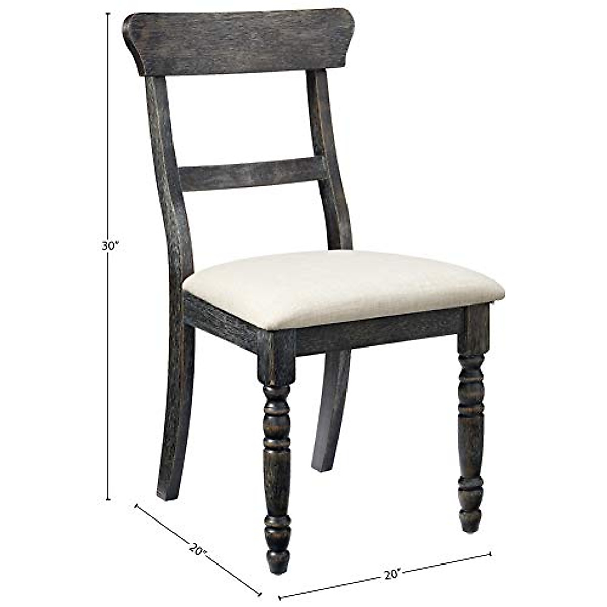 Selena 5 Pcs Dining Set, Weathered Gray