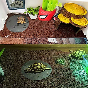 Tfwadmx Reptile Basking Platform,Tortoise Rock Slate Plate Feeding Platform Food Bowl Dish Turtle Bathing Rock Resting Terrace for Lizard Bearded Dragon Chameleon Gecko Snake Frog Newt