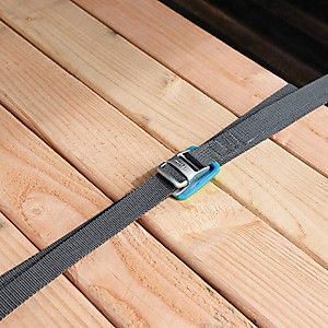 Nite Ize CamJam Tie Down Strap - Tie Down Ratchet Straps - Straps for Trucks & Cars - Tie Downs for Luggage & Gear - 6 ft Strap, Blue (Pack of 2)