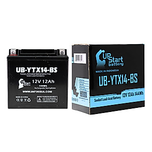Replacement for 2003 Honda TRX450 FourTrax Foreman S, ES 450 CC Factory Activated, Maintenance Free, ATV Battery - 12V, 12AH, UB-YTX14-BS