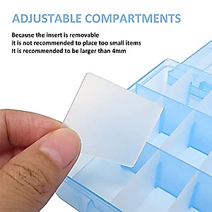 Clear Jewelry Box, 4 Pcs Plastic Adjustable Dividers Bead Earring Storage Organizer(Multi Colors)